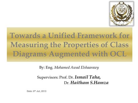 Ppt Unified Framework For Measuring Class Diagram Properties Enhanced With Ocl Powerpoint