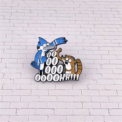 Accessories Regular Show Enamel Pin Mordecai And Rigby Oooooohh