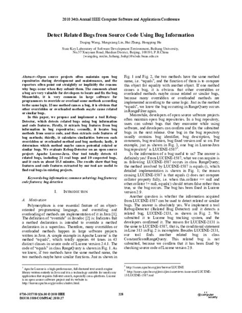 pdf identifying related bugs through code analysis