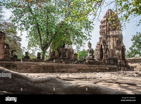 Thailand Ruins And Antiques At The Ayutthaya Historical Park Tourists