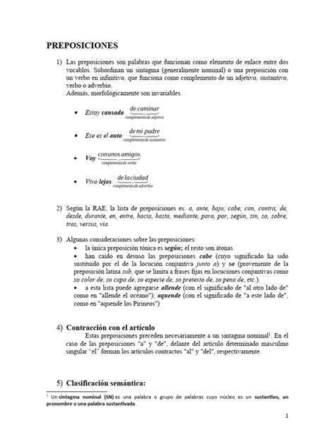 Ejemplos De Complemento Preposicional Pdf