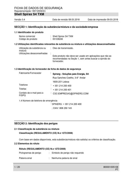 Shell Spirax S4 Txm Pdf Águas Residuais Desperdício