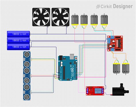 Arduino Controlled Obstacle Avoiding Robot With Relay Activated Water