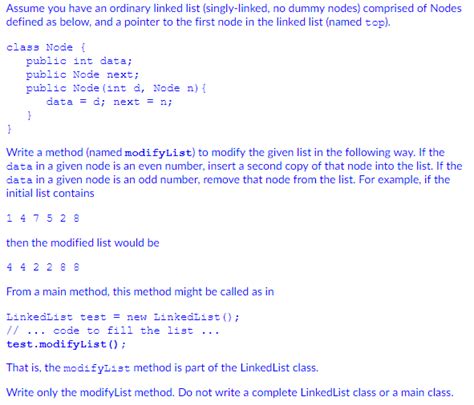 Solved Assume You Have An Ordinary Linked List
