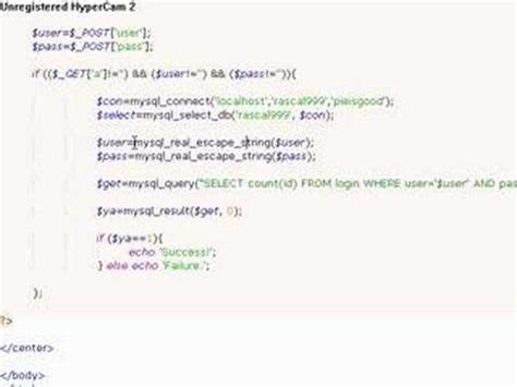 PHP SQL Injection YouTube