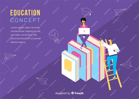 플랫 대학 개념 무료 벡터