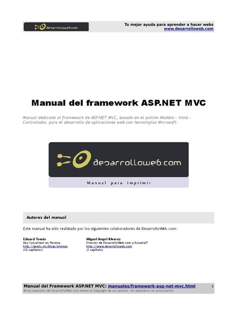 Manual Framework Pdf Modelo Vista Controlador Páginas Del