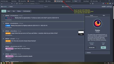 How Do I Get The CLOSE TAB Button To Show Up When I Hover The Cursor Over To Any Non Active Tab