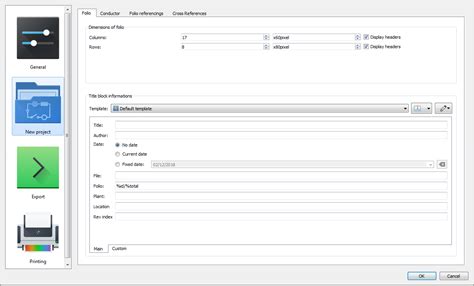 Folio Settings QElectroTech 2020 Documentation