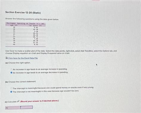 solved section exercise 12 20 static answer the following