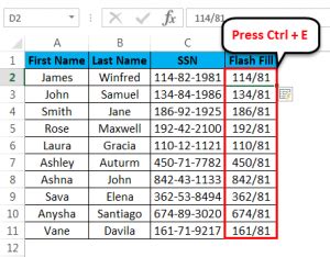 Flash Fill In Excel Examples How To Apply Flash Fill