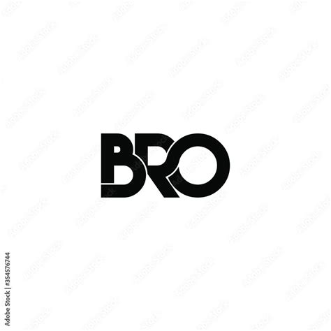 Bro Letter Original Monogram Logo Design Stock Vector Adobe Stock
