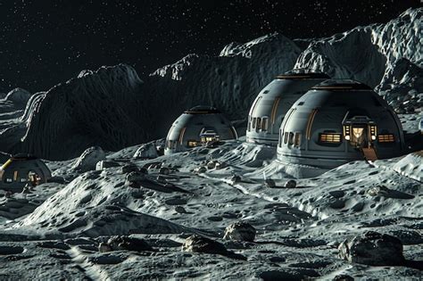 Premium Photo Virtual Reality Futuristic Lunar Colony Simulation