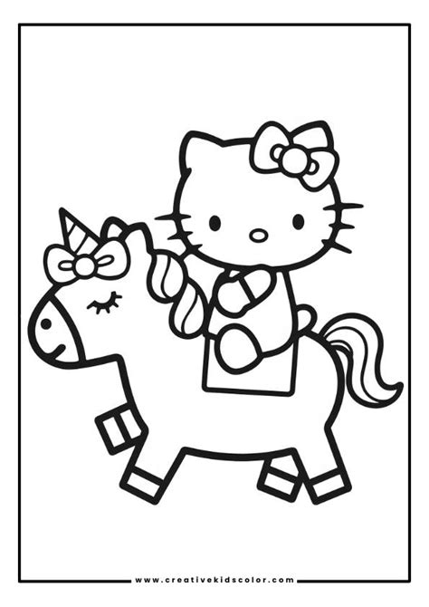 Unicorn Hello Kitty Coloring Pages Hello Kitty Coloring Pages Free