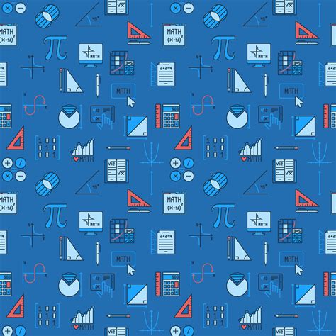 Mathematics Colored Seamless Pattern Math Education Vector Creative Background 25361644 Vector