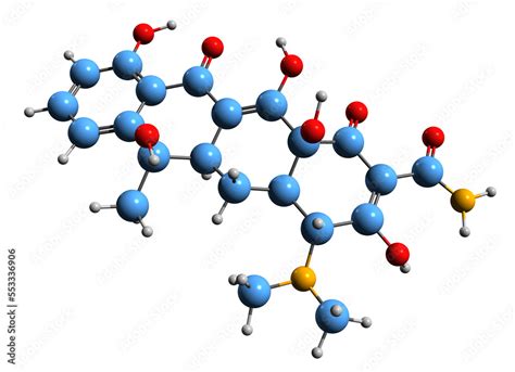 3d Image Of Tetracycline Skeletal Formula Molecular Chemical Structure Of Tetracycline