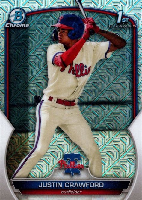 Justin Crawford 2023 Bowman Mega Box Bcp 3 Chrome Prospects 1st