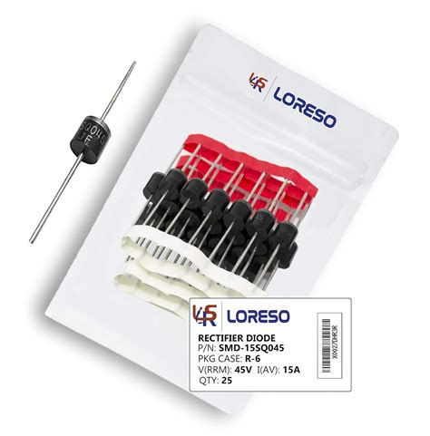 LORESO 15SQ045 Diode Pack Of 25 Schottky Barrier Rectifier Bypass Blocking Diodes 45V 15 0A