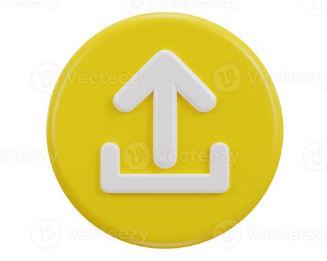 3d Upload Button Icon 34974449 Png