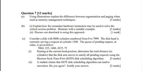 solved question 7 [12 marks] using illustrations explain the