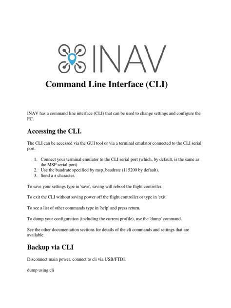 8 Inav Cli Pdf Command Line Interface Global Positioning System