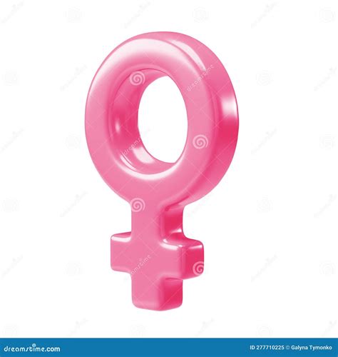 3d Rendering Of Gender Equality Sign With Character Standing On The