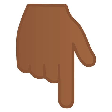 Backhand Index Pointing Down Medium Dark Skin Tone Vector SVG Icon