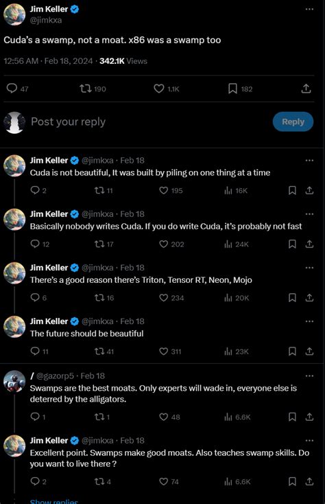 Джим Келлер назвал Nvidia Cuda болотом Это отсылка к Шреку