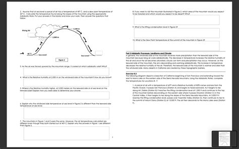 Solved Name Lab Eight The Adiabatic Process And Atmospheric