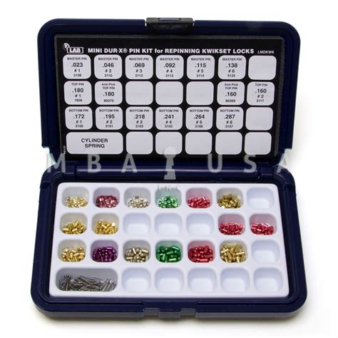 Lab Mini Dur X Kwikset Pin Kit Mba Usa Inc