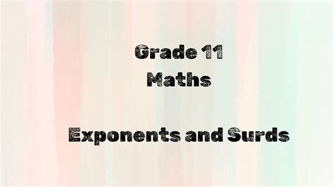 Worksheet 1 Exponents And Surds Maths At Sharp