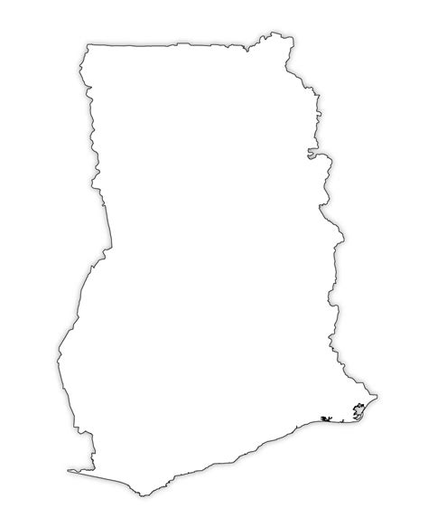 Ghana Outline Map Ghana Blank Map