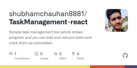 github elskerelvish taskmanagement react simple task management tool