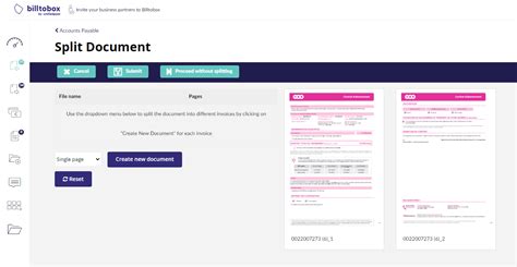 how to split a pdf that contains multiple invoices in one file billtobox
