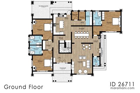 Spacious 6 Bedroom 2 Story House Plan Id 26711