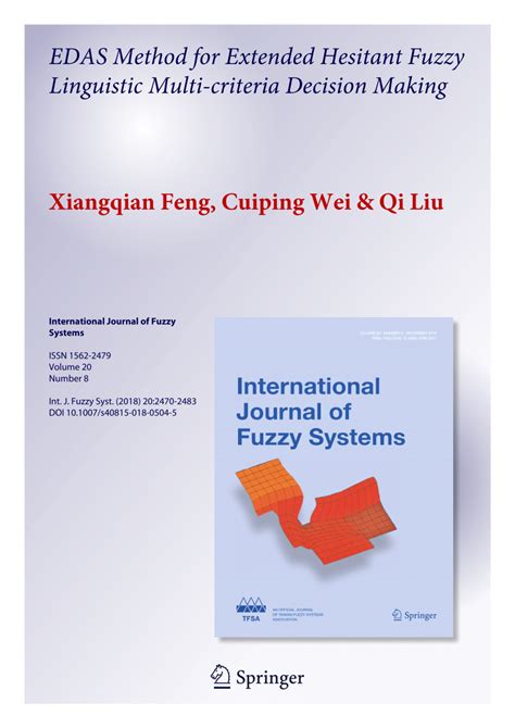 Pdf Edas Method For Extended Hesitant Fuzzy Linguistic Multi Criteria Decision Making