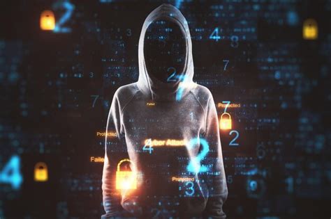 Premium Photo Hacker And Digital Padlock Interface