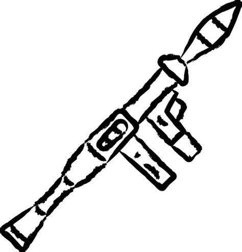 Premium Vector Rocket Launcher Hand Drawn Vector Illustration