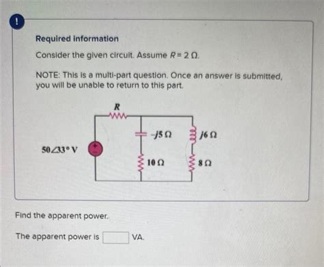 Solved Required Information Consider The Given Circuit Chegg