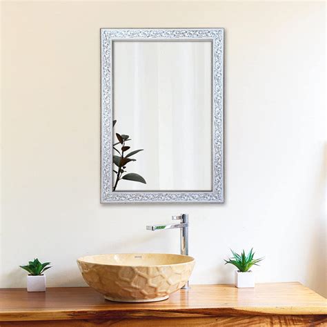 Art Street Textured Design Decorative Wall Rectangular Makeup Mirror