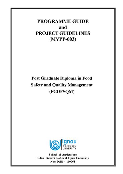 Programme Guide Pgdfsqm 2024 Programme Guide And Project Guidelines