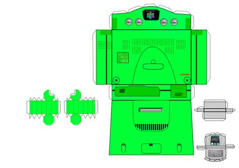 Nintendo 64 Papercraft By Norgas On Deviantart Video Game Systems Paper Crafts Barbie Miniatures