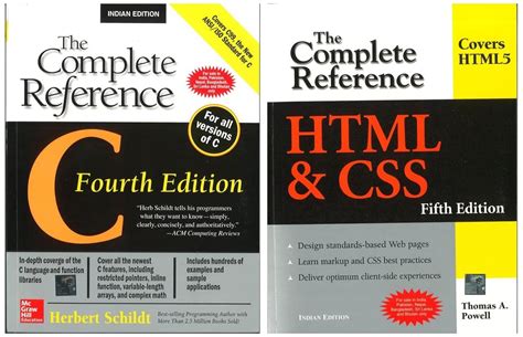 Buy C The Complete Reference And Html And Css The Complete Reference Fifth Edition Book Online At