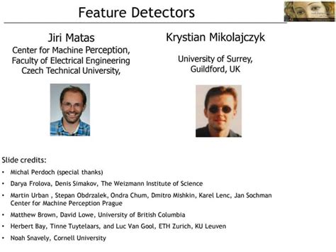 Modern Features Part 1 Detectors Pdf