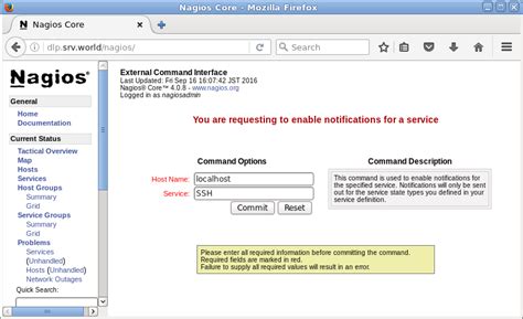 CentOS Nagios Notification Setting Server World