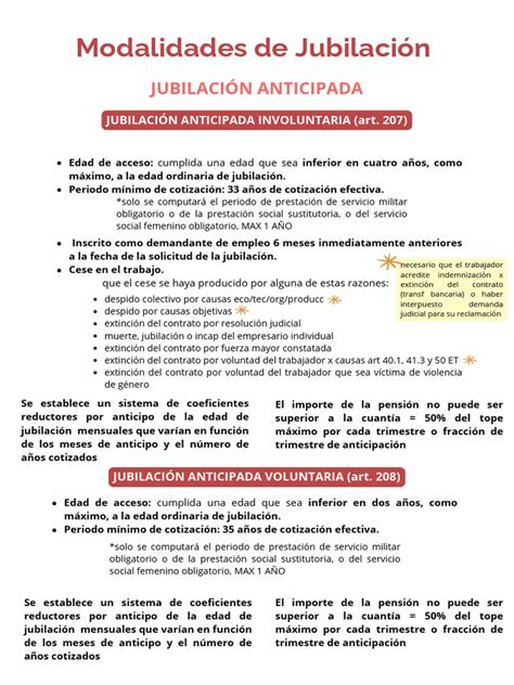 Modalidades De Jubilación Pdf Jubilación Finanzas Y Dinero
