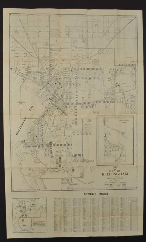 Bellingham Washington Circa 1940 Kroll Antique Maps