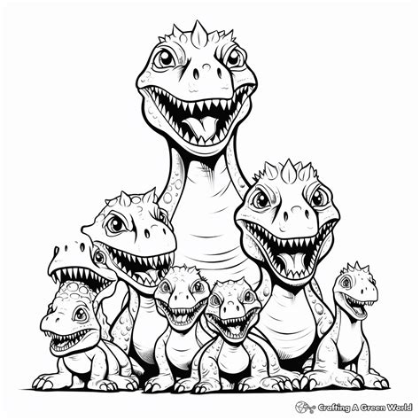 Dinosaur Book Coloring Pages Free And Printable