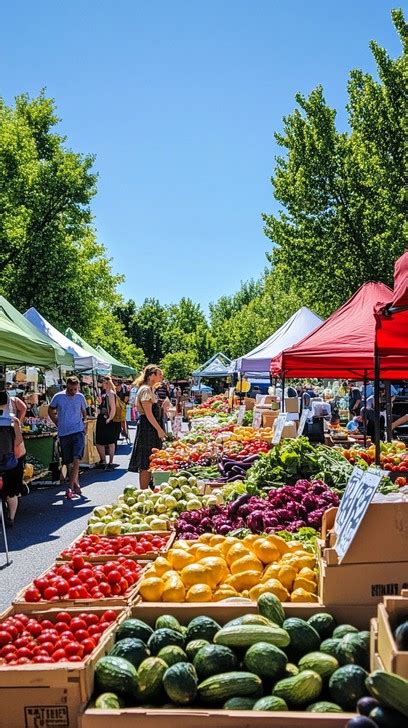 Free Bustling Farmers Market Image Market Fruits Vegetables Download At Stockcake