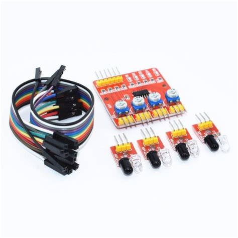 Channel Infrared Line Detector Tracing Photoelectric Sensor Smart Car Tracking Module